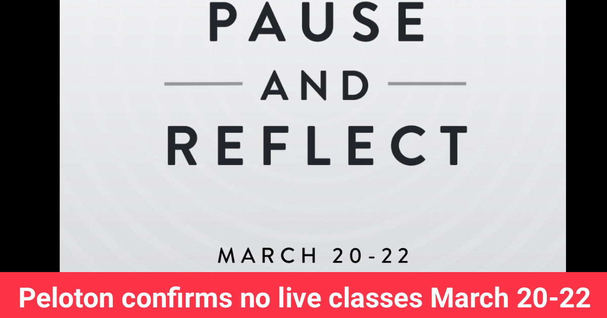 No live Peloton Classes from March 20 - 22, 2022 as studios closed to ...