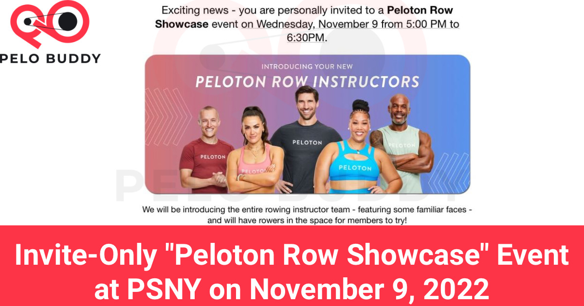 Invite-Only "Peloton Row Showcase" Event at PSNY on November 9, 2022 ...