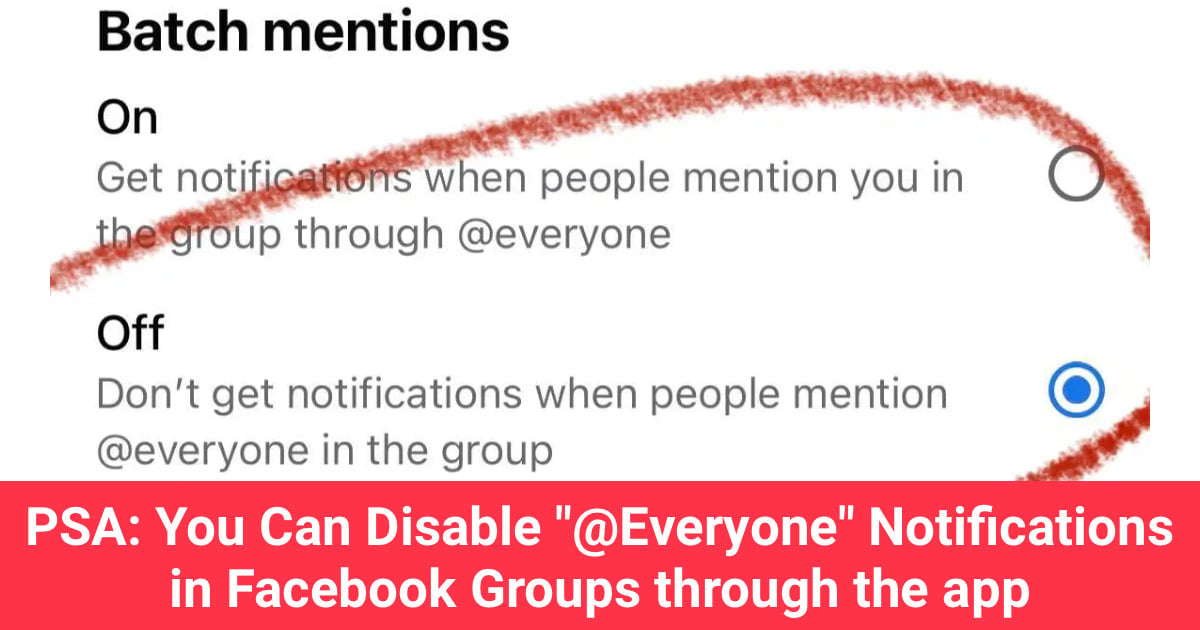 PSA: You Can Disable "@Everyone" Notifications in Facebook Groups ...