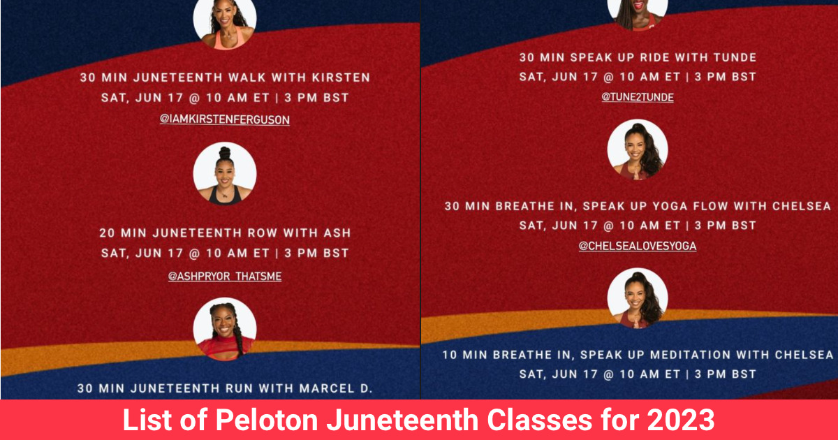 List of Peloton Juneteenth Classes for 2023 (w/ Speak Up) + Peloton ...