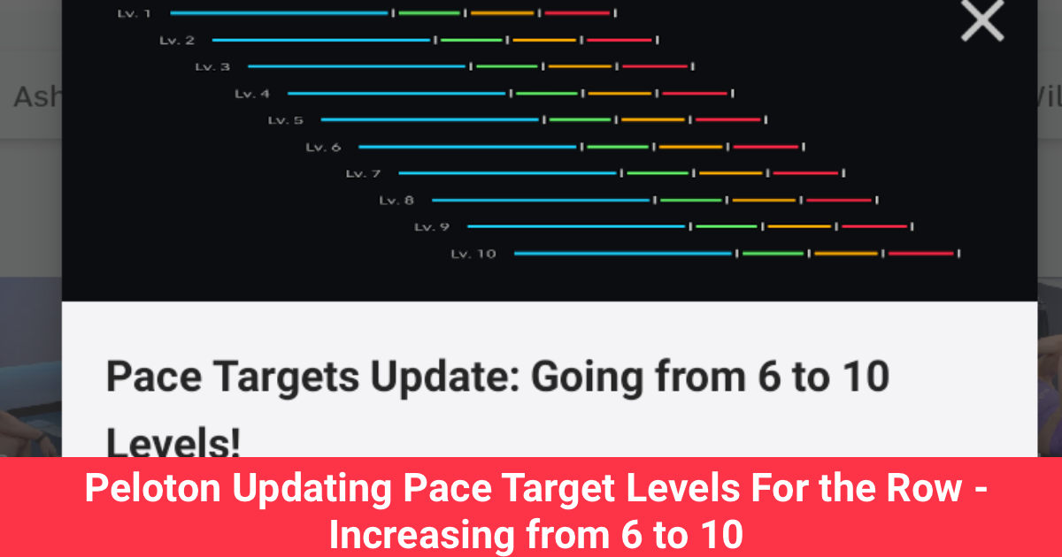Peloton Updating Pace Target Levels For the Row - Increasing from 6 to ...
