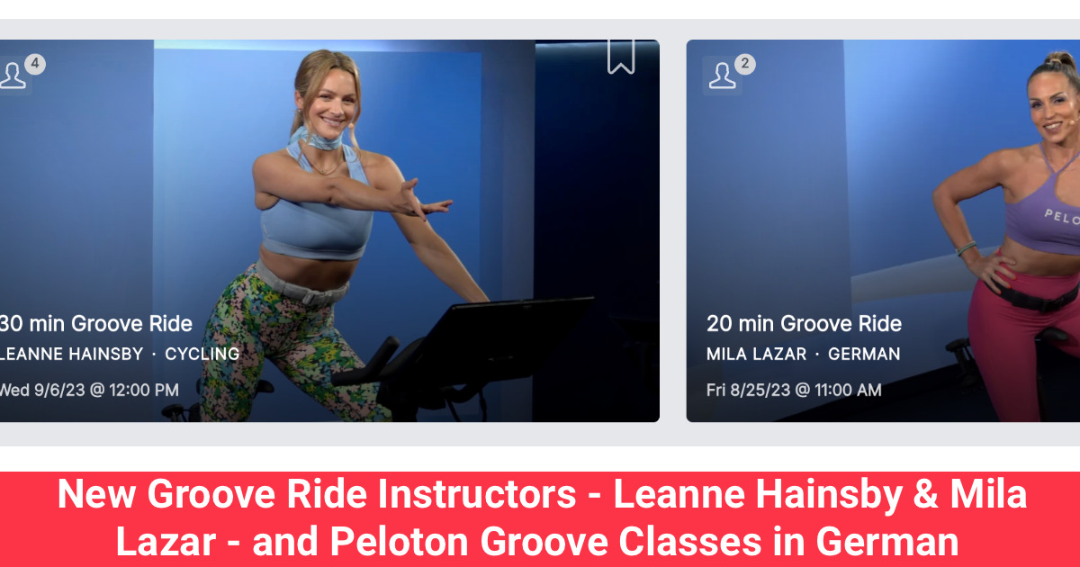 Peloton Adds New Groove Ride Instructors - Leanne Hainsby & Mila Lazar ...
