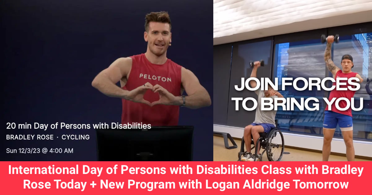 International Day of Persons with Disabilities Peloton Class with ...