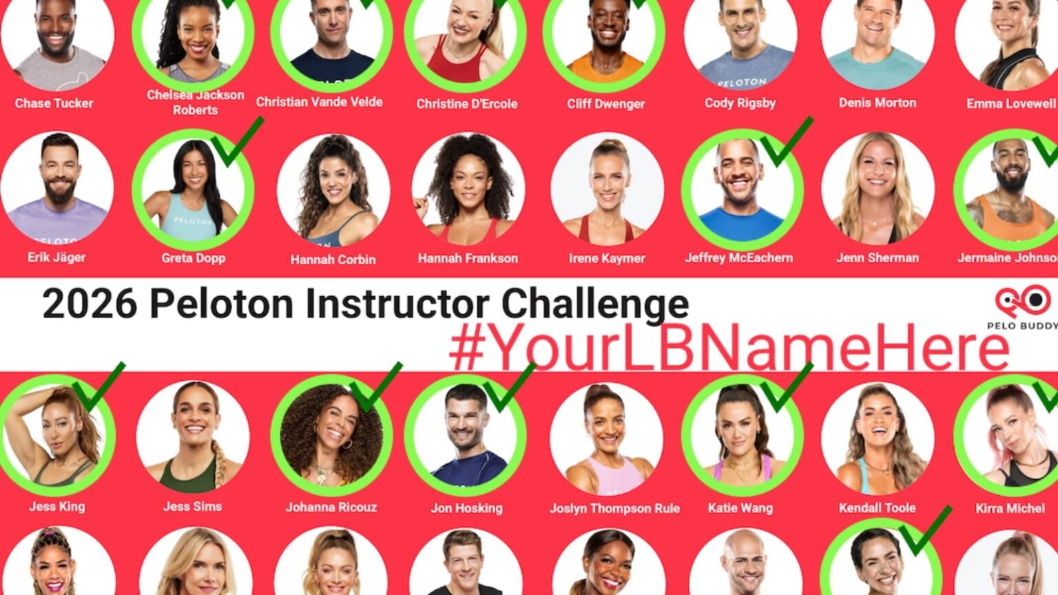 Peloton Instructor Challenge Tool - Peloton Buddy