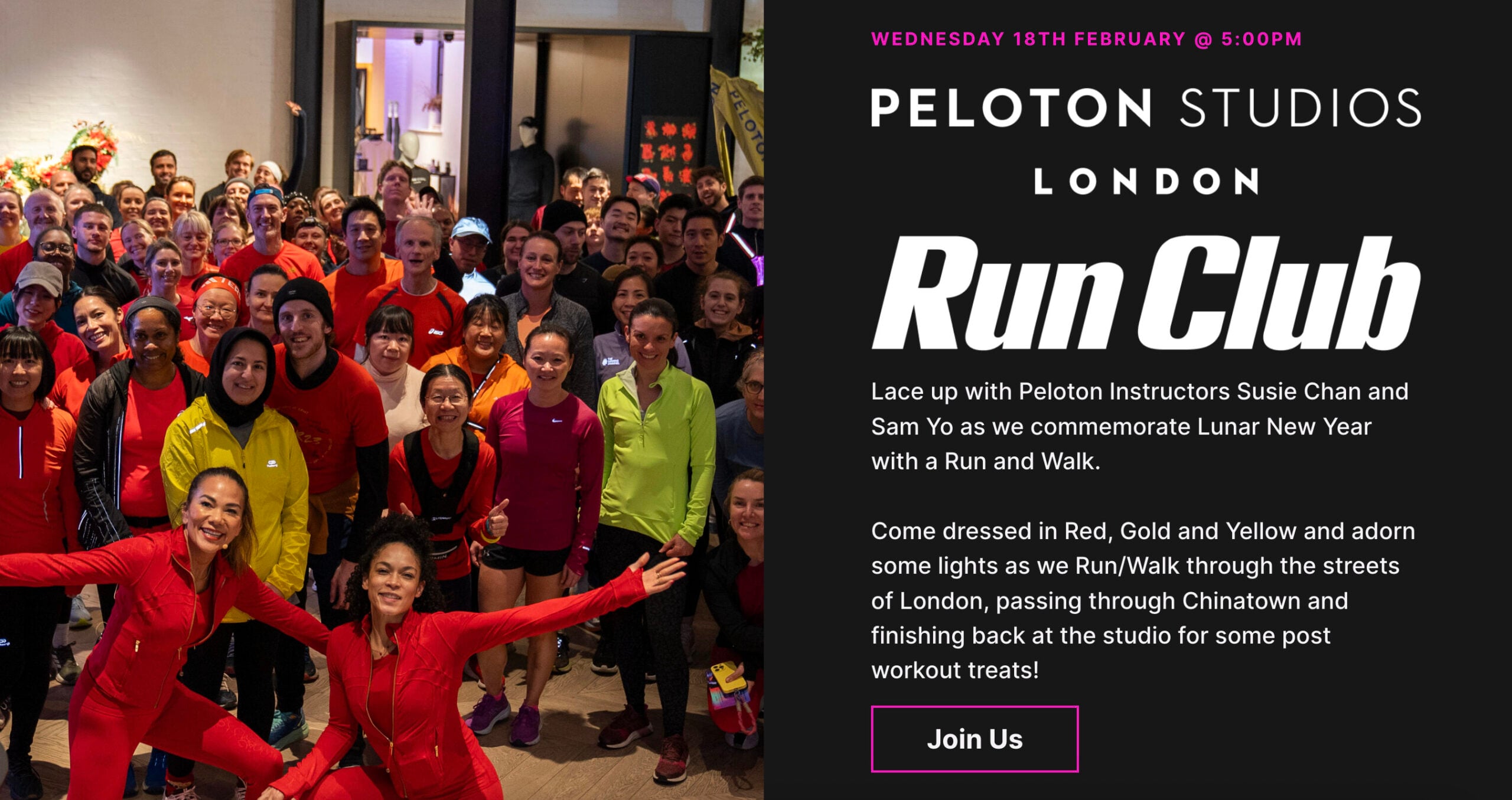 Peloton to Host 2 Outdoor Run Club Events (Lunar New Year w/ Susie ...