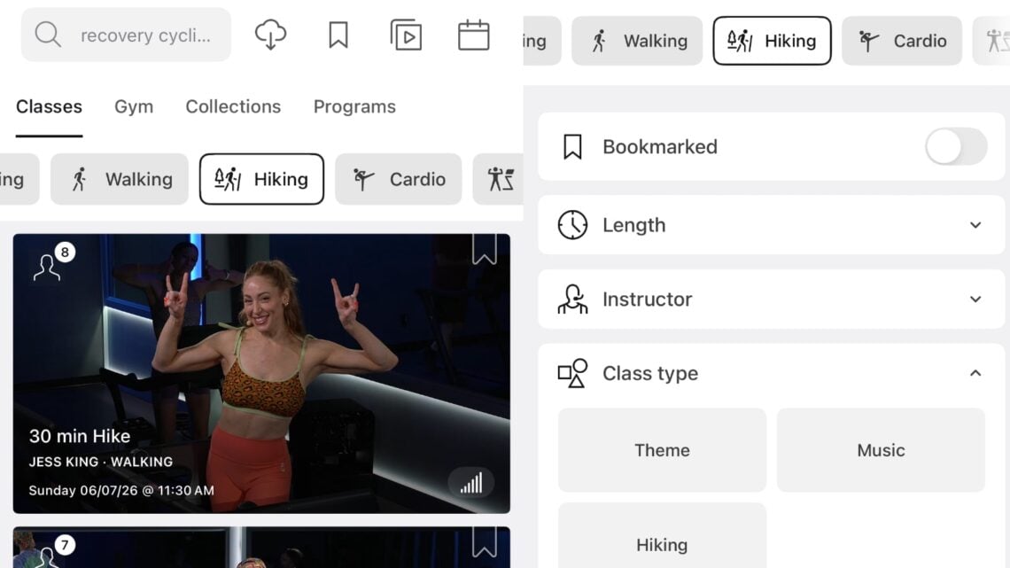 Peloton Elevates Hiking Classes to a Top-Level Filter / Modality ...
